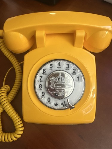 Rotary Dial Telephone Real Working Vintage Old Fashion Yellow ...