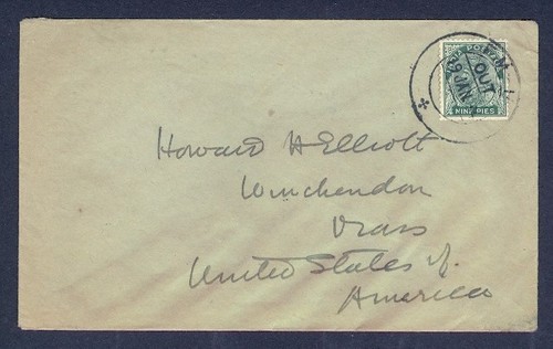 INDIA 1934 KGV 9 PIES RPO TO USA | eBay