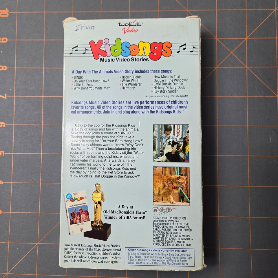 Lot of 2 Kidsongs VHS Good Night Sleep Tight and A Day With The Animals ...