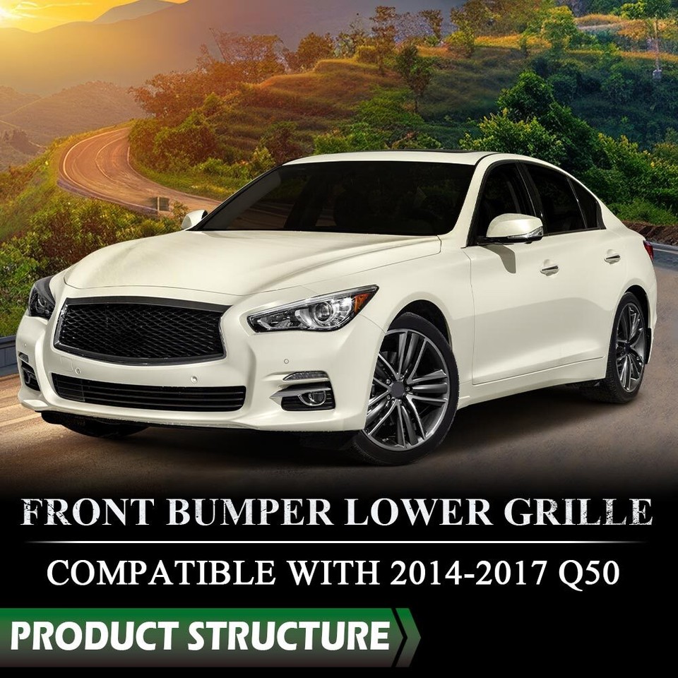 For 2014 2015-2017 Infiniti Q50 Front Bumper Lower Grille Mesh Grill ...