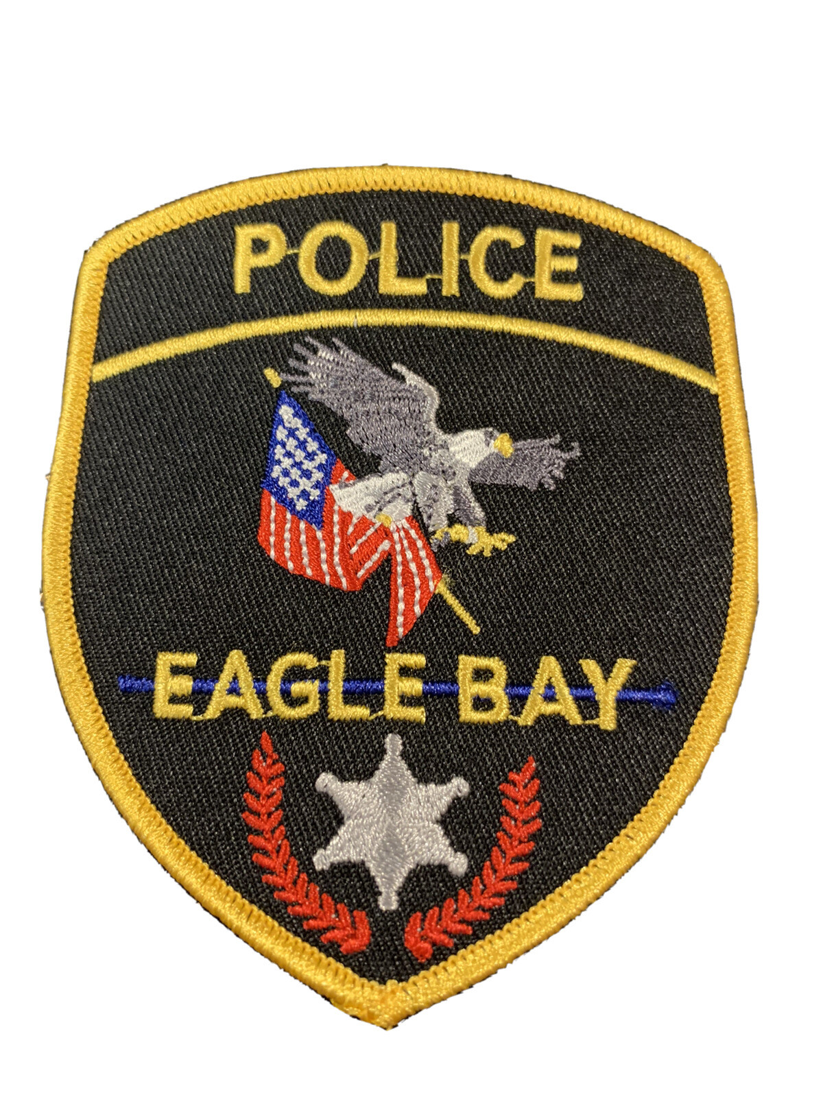 Eagle Bay Police Patch PD Blue Line | eBay
