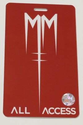 2013 Marilyn Manson All Access Plastic Tour Laminate Backstage Pass | eBay