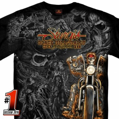 Official 2019 Sturgis Motorcycle Rally Wild West Tattoos Biker T Shirt ...