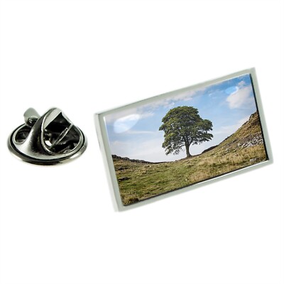 Sycamore Gap Tree Image Rectangle Lapel Pin Badge | eBay UK