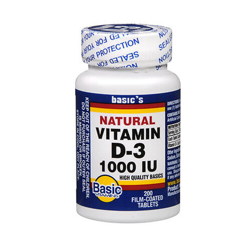 Vitamin D-3 1000 IU 200 Tabs By Basic Vitamins | eBay