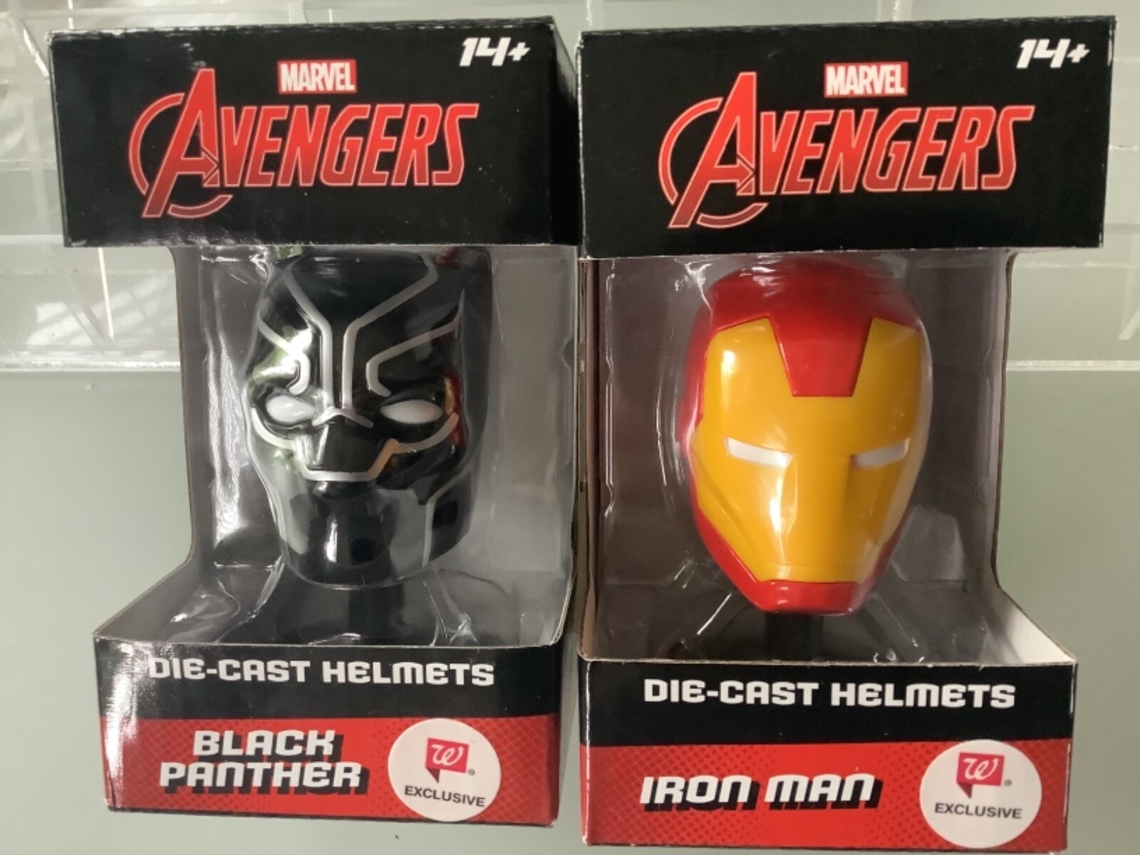 Marvel Avengers Die-Cast Helmet Head -Black Panther & IRON MAN NEW | eBay