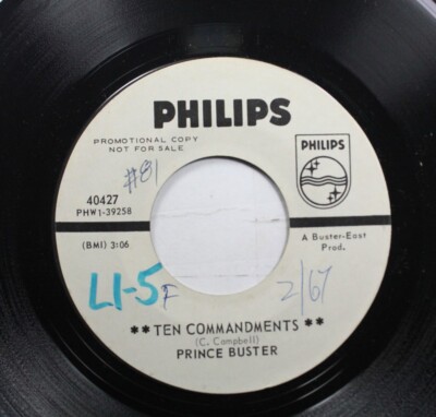 Hear! Reggae Promo 45 Prince Buster - Ten Commandments / Dont Make Me ...