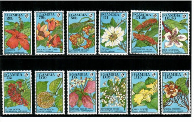 Gambia 1992 - Flowers - Set of 12 Stamps - Scott #1237-48 - MNH | eBay