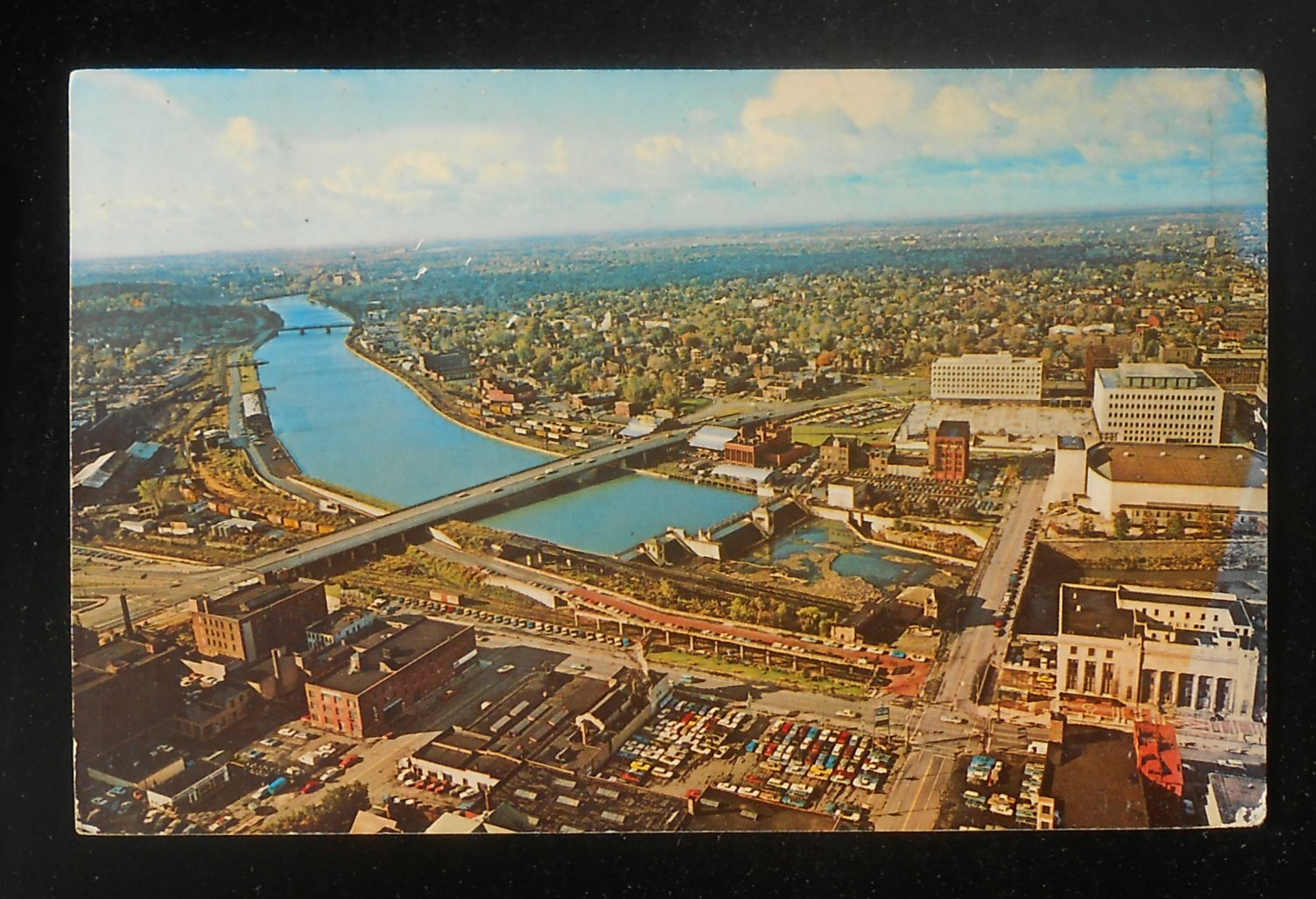 1969 Birdseye View from Top of Xerox Square Office Building Rochester ...