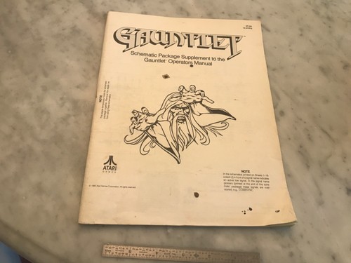 1st Printing 1985 ATARI GAUNTLET Schematic Package Supplement to ...