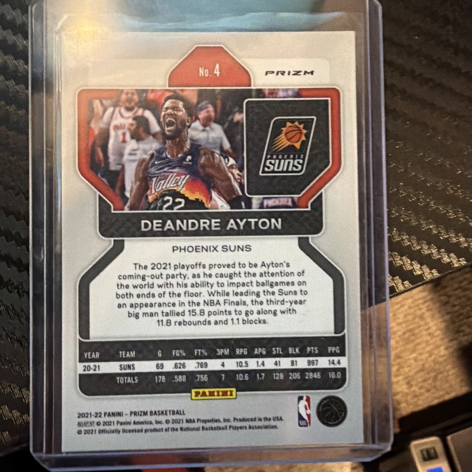 Deandre Ayton 2021-22 Panini Prizm 75th Anniversary Diamonds Blue Prizm ...