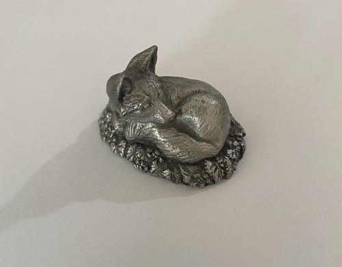 Franklin Mint Miniature Pewter Jane Lunger Animal The Fox Figurine 1981 ...