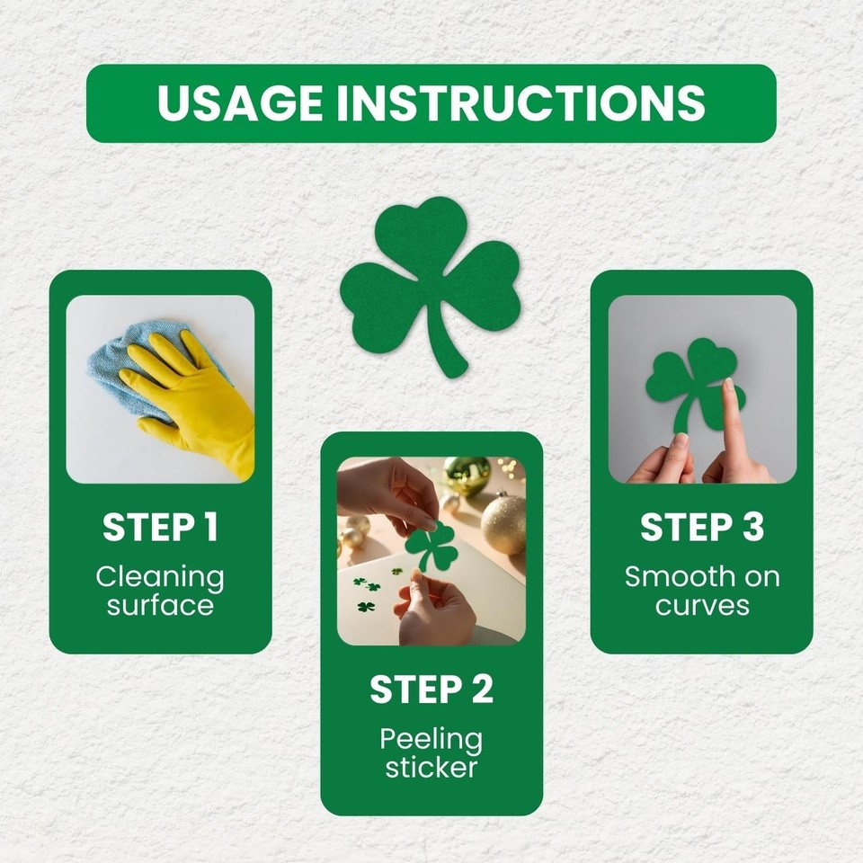 Reflective Shamrock Sticker, Green, 2 Inch, Clover Decal, Hard Hat ...