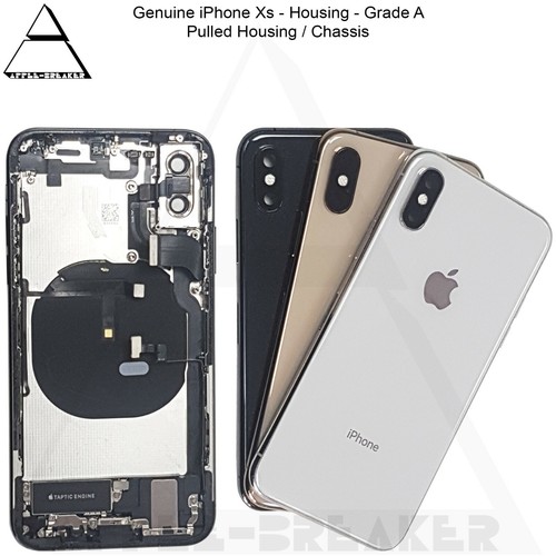 Genuine Apple iPhone Xs & Xs Max REAR BACK CHASSIS HOUSING WITH PARTS ...