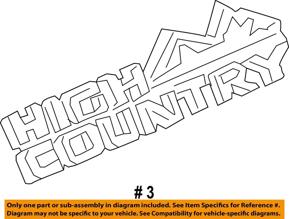 GM OEM 19-23 Silverado 1500 LTD Fender Exterior Trim-Nameplate 23400396 ...