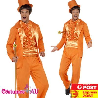 Mens 90s Stupid Tuxedo Costume 1990s Orange Movie Halloween Party Fancy ...