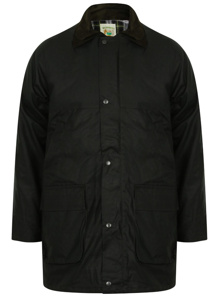 Mens Wax Coat Jacket Waxed Waterproof Winter Padded Quilted Fishing ...