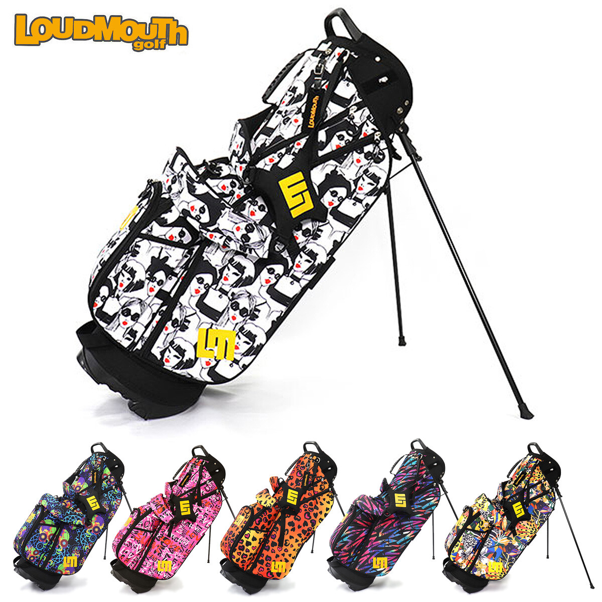 LOUDMOUTH Golf Stand Bag LM-CB0021 2023 model 2.4 kg 8.5 inch Cheetah ...