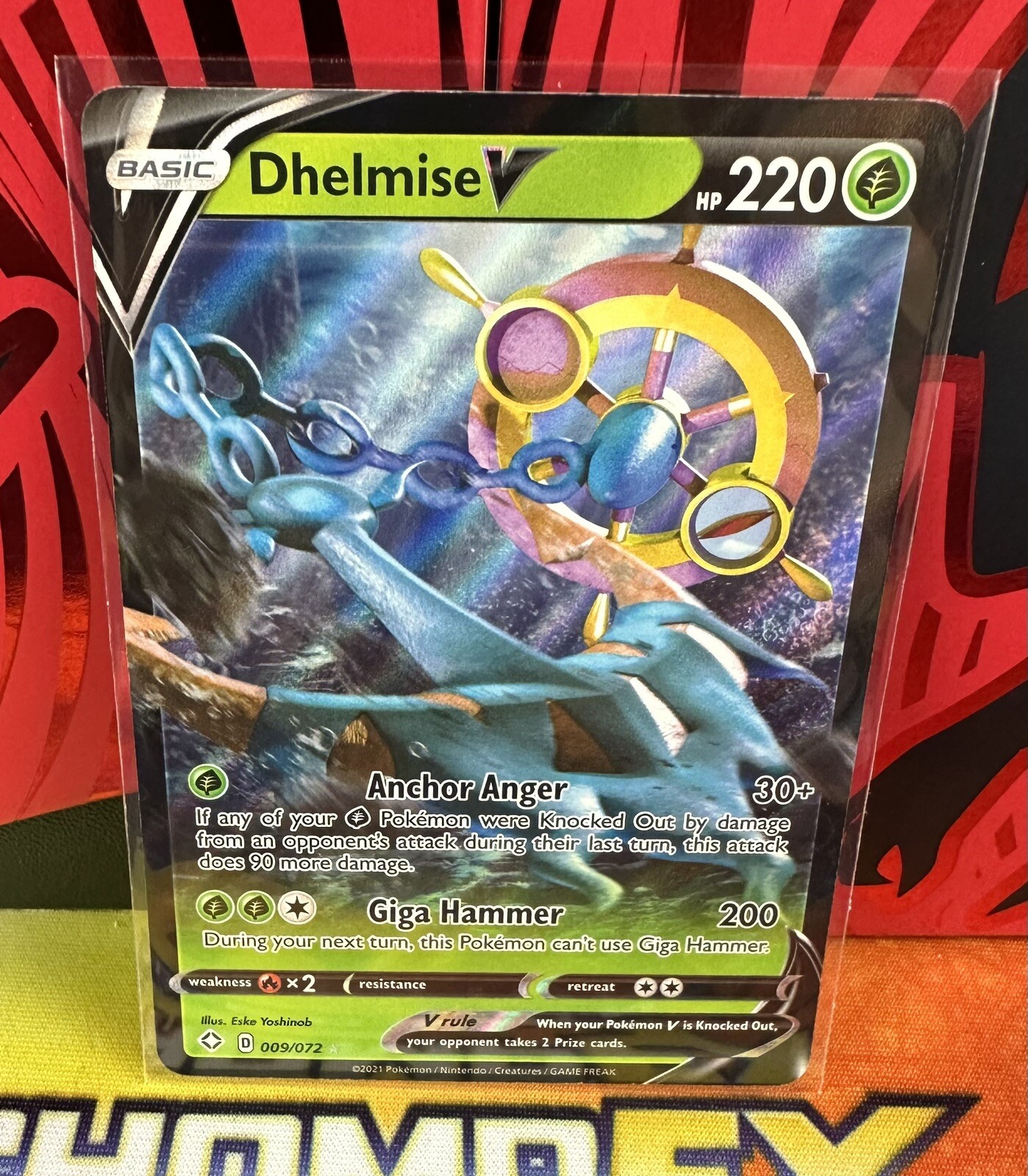 Pokemon Shining Fates Dhelmise V 009/072 Ultra Rare NM TCG Card | eBay