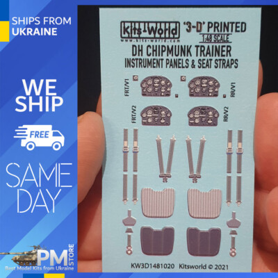 Kits World KW3D1481020 1/48 3D Instruments panel de Havilland Chipmunk ...