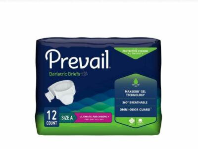 Prevail Bariatric A 2X-Large Heavy Absorbency Incontinence Brief Case ...