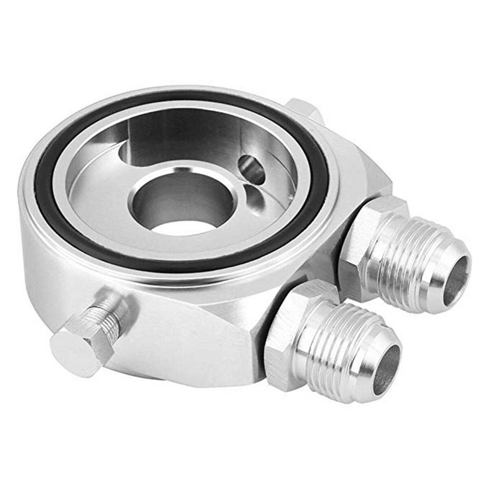 ⭐M20 X 1.5 Oil Filter Temp Pressure Cooler Gauge Sandwich Plate Adapter ...