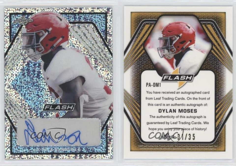 2021 Leaf Flash Portrait Auto Platinum Blue 31/35 Dylan Moses #PA-DM1 ...
