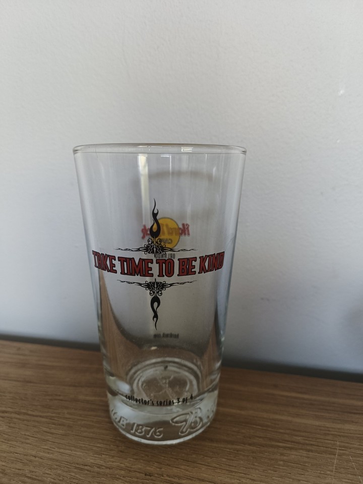 Hard Rock Cafe Orlando Pint Beer Glass Budweiser Collector Series Time ...