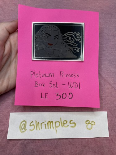 DISNEY MOG D23 Platinum Princess Pin MOANA LE 300 NEW HTF Mirrored ...
