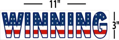 WINNING USA FLAG Decal - 11" x 3" | eBay