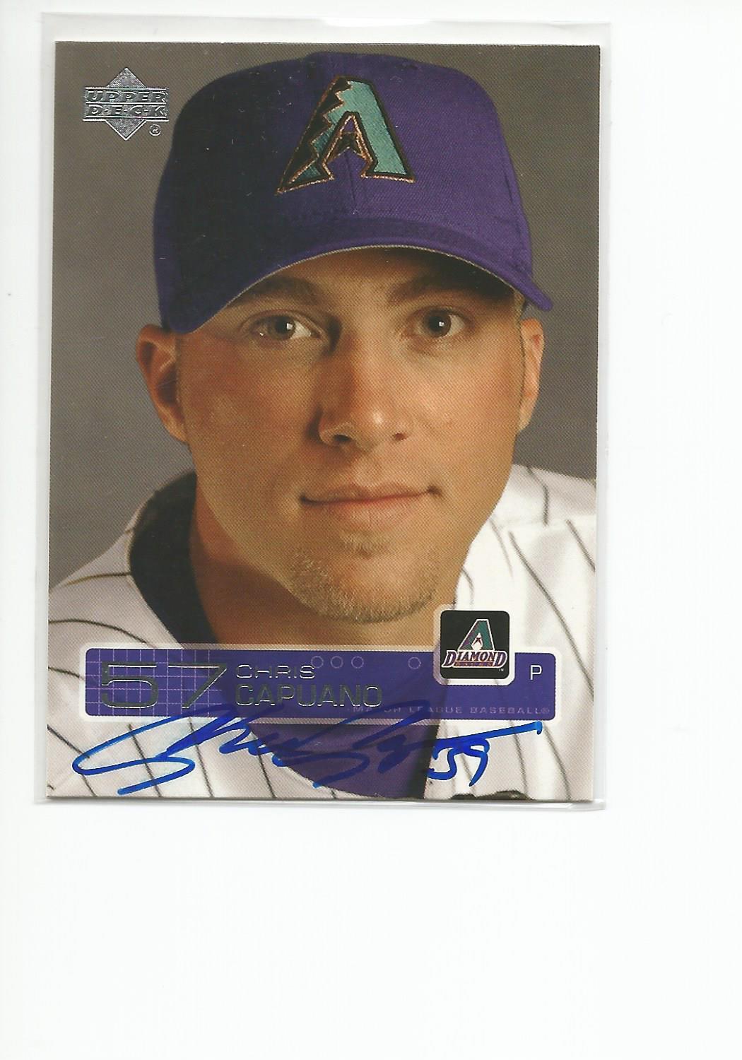 CHRIS CAPUANO Autographed Signed 2003 Upper Deck card Arizona ...