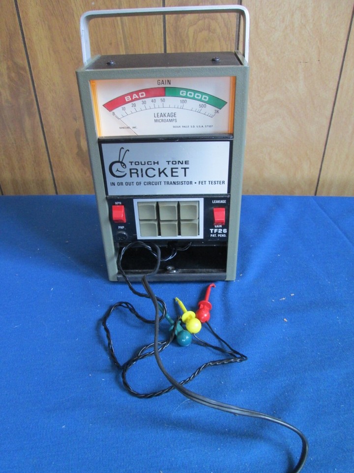 Vintage Sencore Touch Tone Cricket Transistor & FET Tester Model TF26 ...