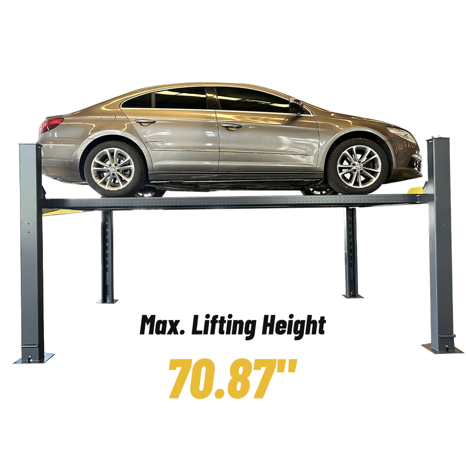 8500 Lbs Four Post Parking Lift 4-Post Storage Service Car Lift Casters ...