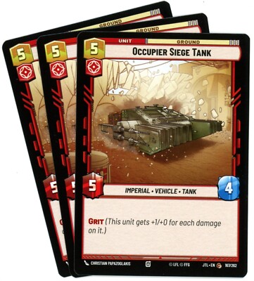 x3 Occupier Siege Tank - 167 - Jump to Lightspeed - SWU - Star Wars | eBay
