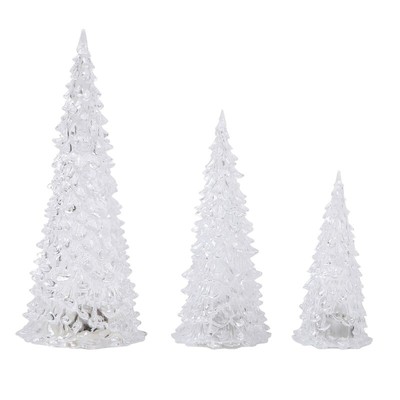 Light Up Christmas Tree Plastic Christmas Holiday Figurines Christmas ...