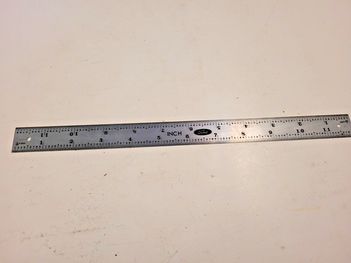 Vintage Ford Metal 12" Ruler - Ford Motor Co Metric & Inch FREE ...