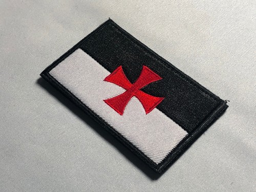KNIGHTS TEMPLAR battle FLAG small cross Patch Morale Tactical Deus Vult Army | eBay