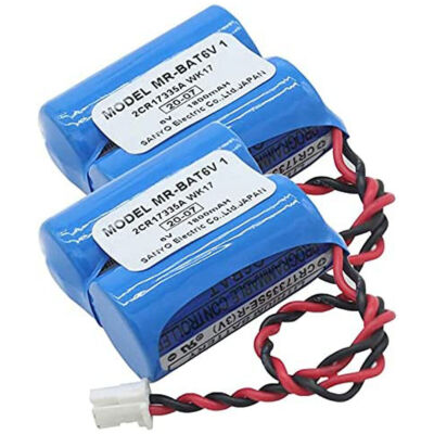 2 Pack for Mitsubishi MR-BAT6V1 2CR17335A 6V 1800mAh MR-J4 Battery ...