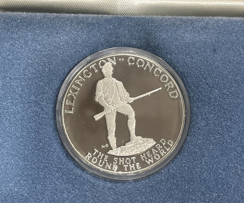 1975 U.S. BICENTENNIAL COMMEMORATIVE .925 SILVER MEDAL, PAUL REVERE ...