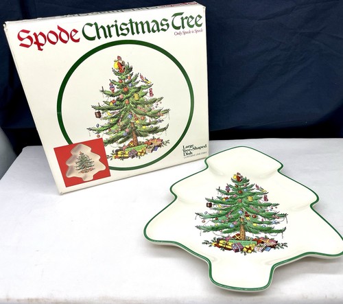 Spode Christmas Tree Large Tree-Shaped Dish – 11.5” Serving Tray – New ...