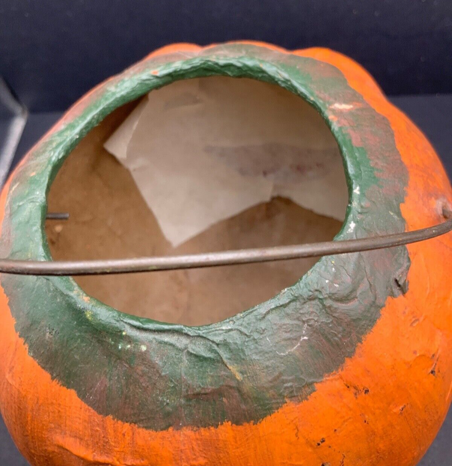 Vintage Halloween JOL Paper Mache Pumpkin 6x5” Jack-O-Lantern | eBay