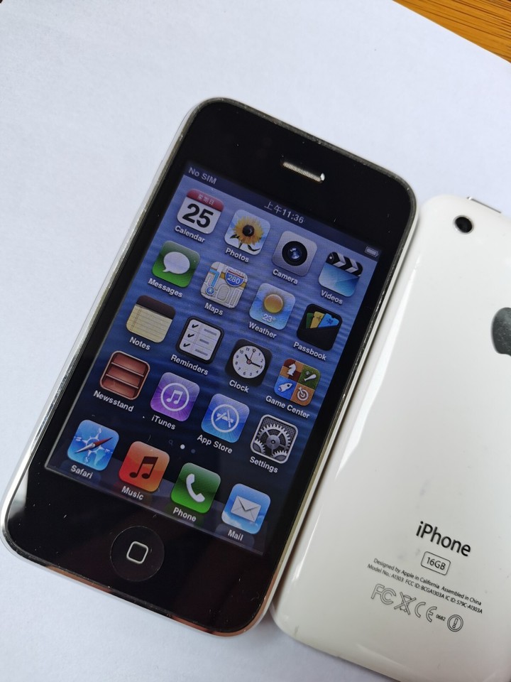 iOS 6 Apple iPhone 3GS - 8G 16G 32GB (Unlocked) A1303 (GSM) 100% ...