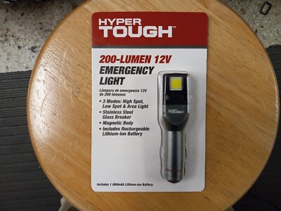 Hyper Tough 200-LUMEN 12V RECHARGEABLE EMERGENCY LIGHT Flashlight Car Charger | eBay