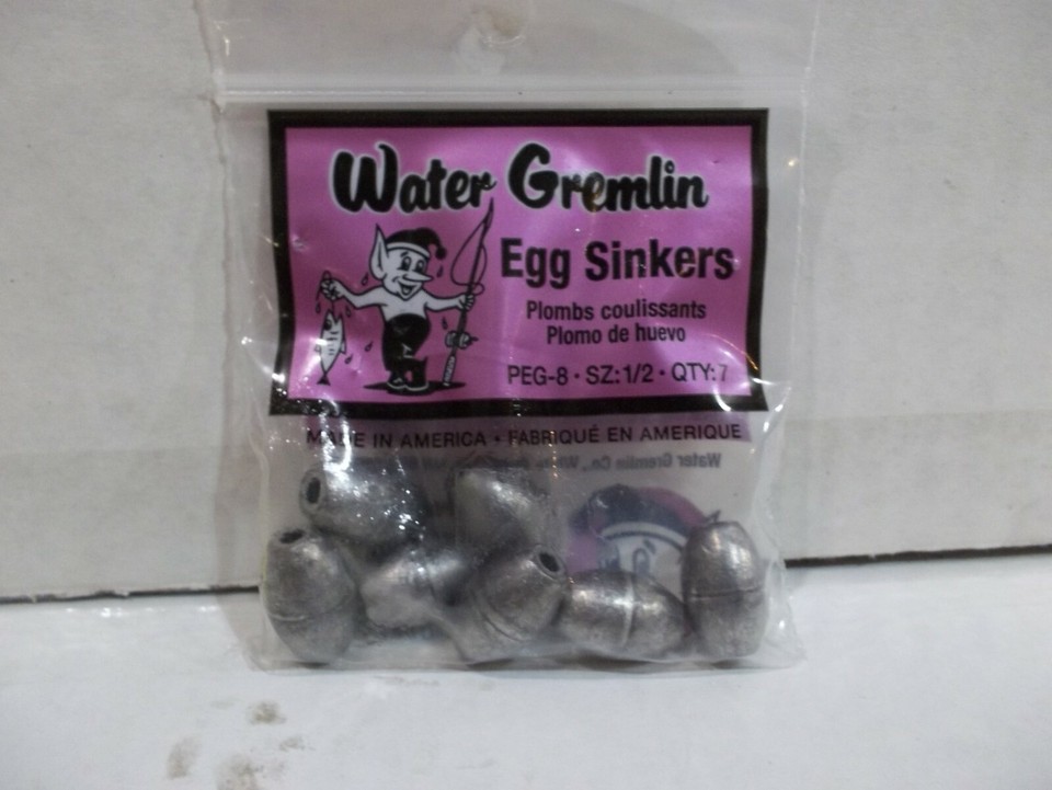 Water Gremlin Egg Sinkers PEG choose your size NIP | eBay