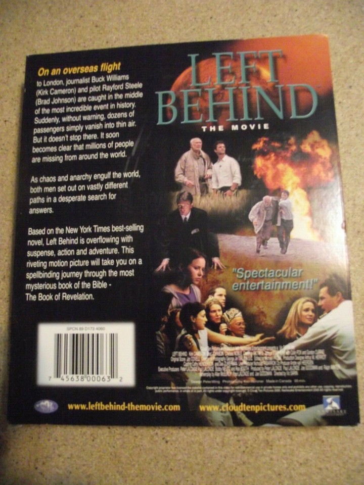 LEFT BEHIND The Movie [2000 VHS] Kirk Cameron, Brad Johnson, Chelsea ...