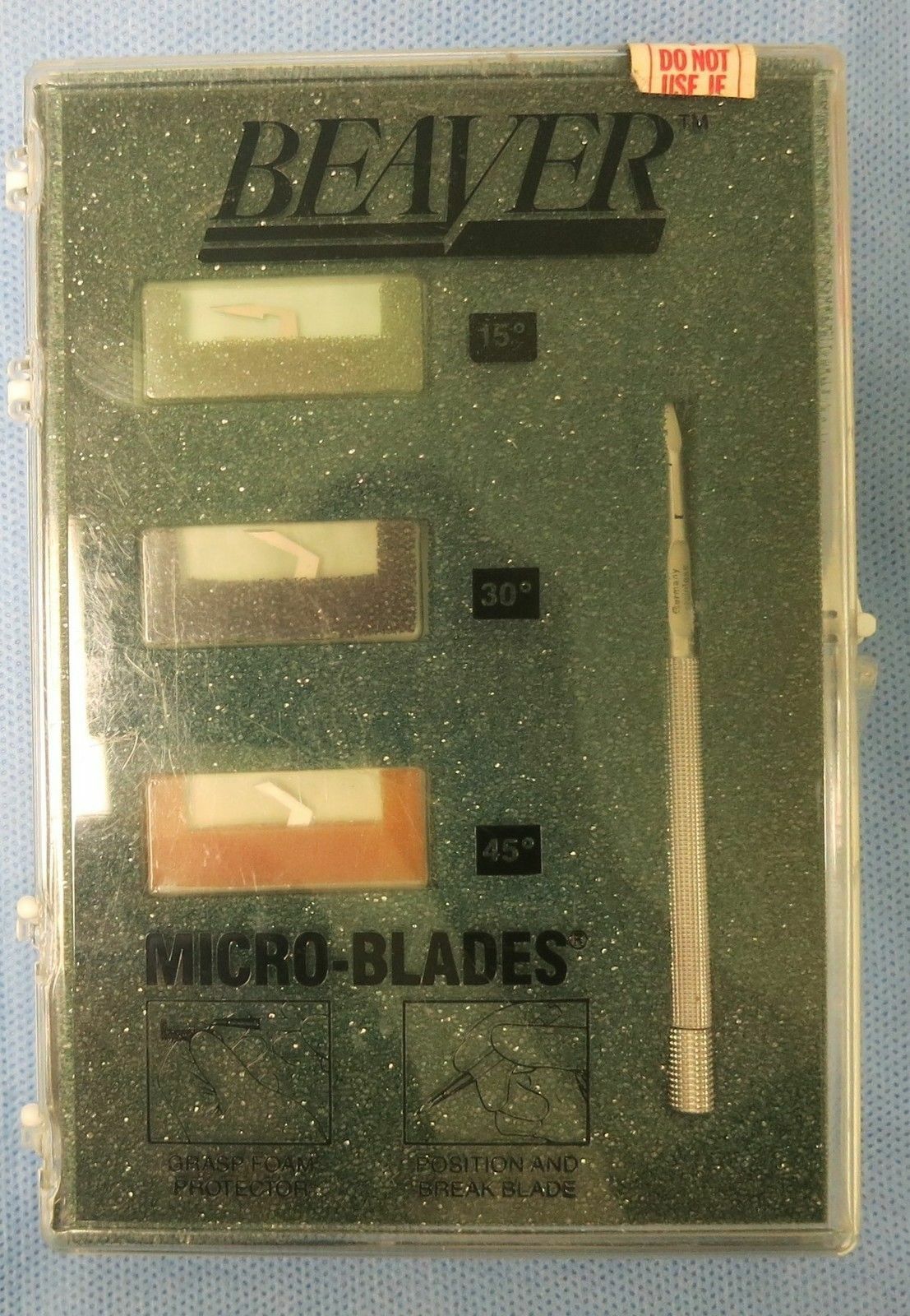 Beaver Blade Handle with (3) Micro Blades, 15°, 30°, 45° | eBay