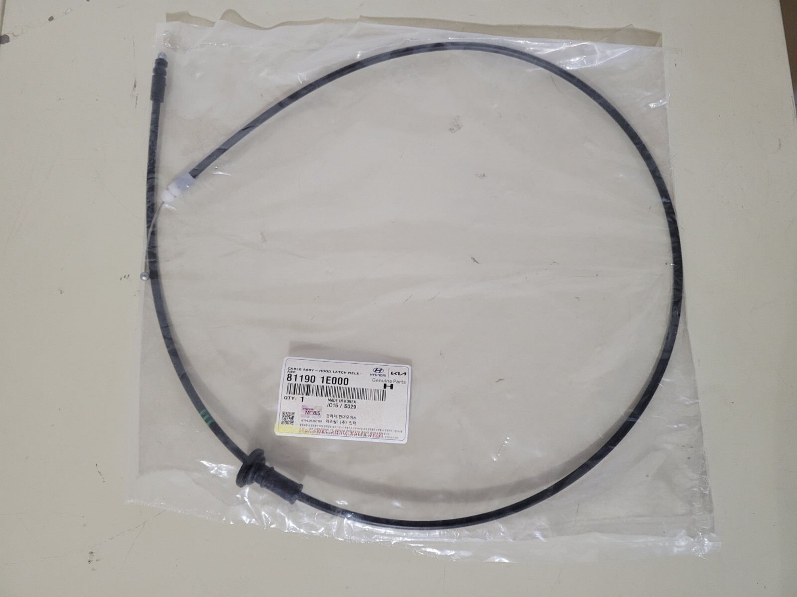 Hyundai OEM 06-11 Accent Hood-latch Lock Release Cable 811901E000 for ...