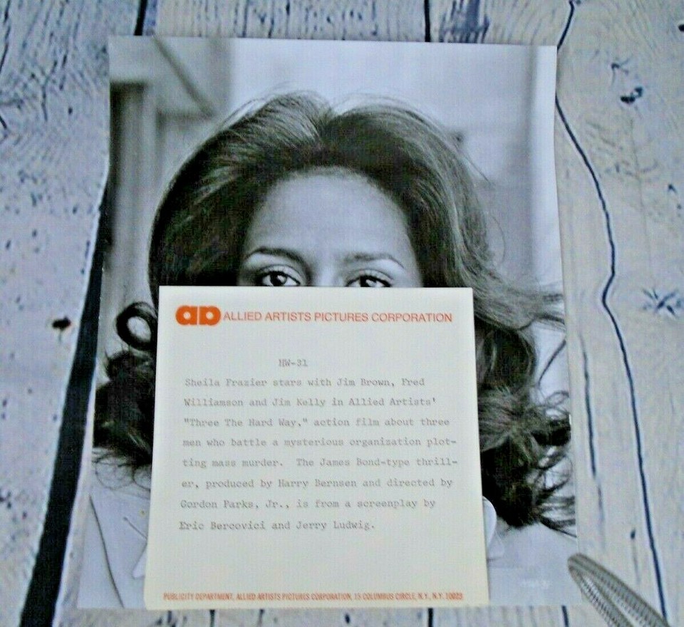 Vintage B&W Press Photo Three the Hard Way Movie Still Sheila Frazier ...