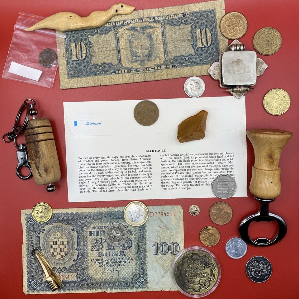 Junk Drawer Lot #404- Old Roman Currency 1864 Coin Antique Gold Silver ...