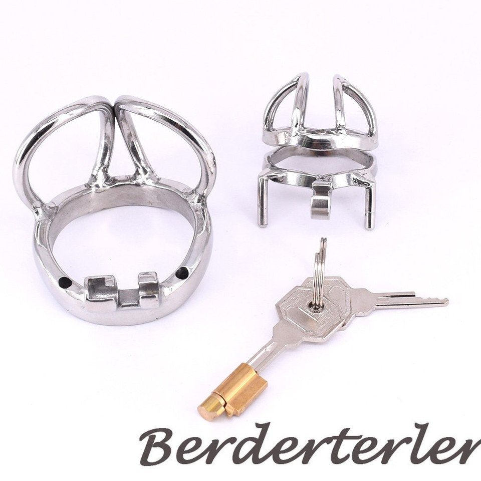 Male Cage with Anti-off Ring Stainless Steel Arc Scrotum Restraints ...